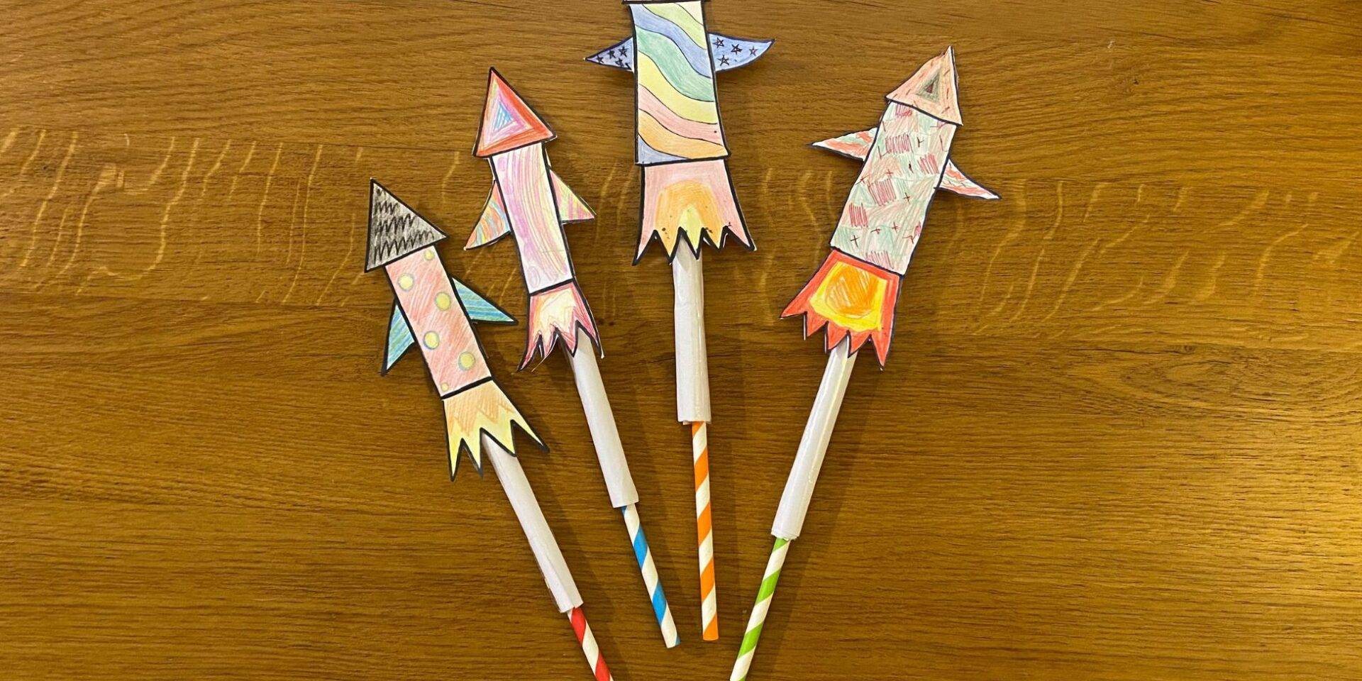 Make and talk activity for children: Straw Rockets | Winston's Wish